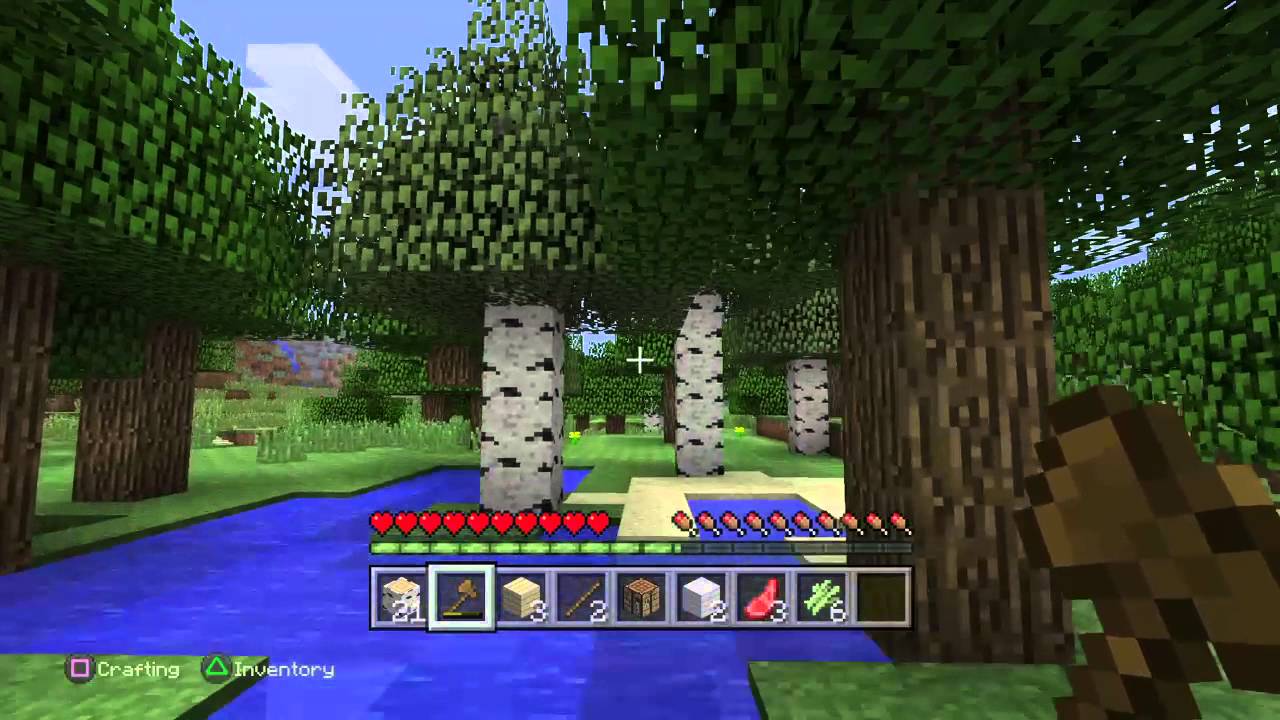 Minecraft: Breaking wood - YouTube