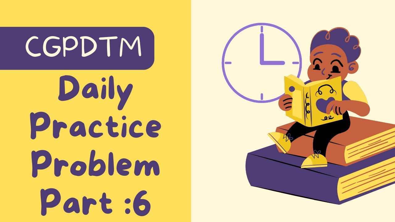 CGPDTM|| Daily Practice problem part 6 || EXAMINER OF PATENTS & DESIGNS ...