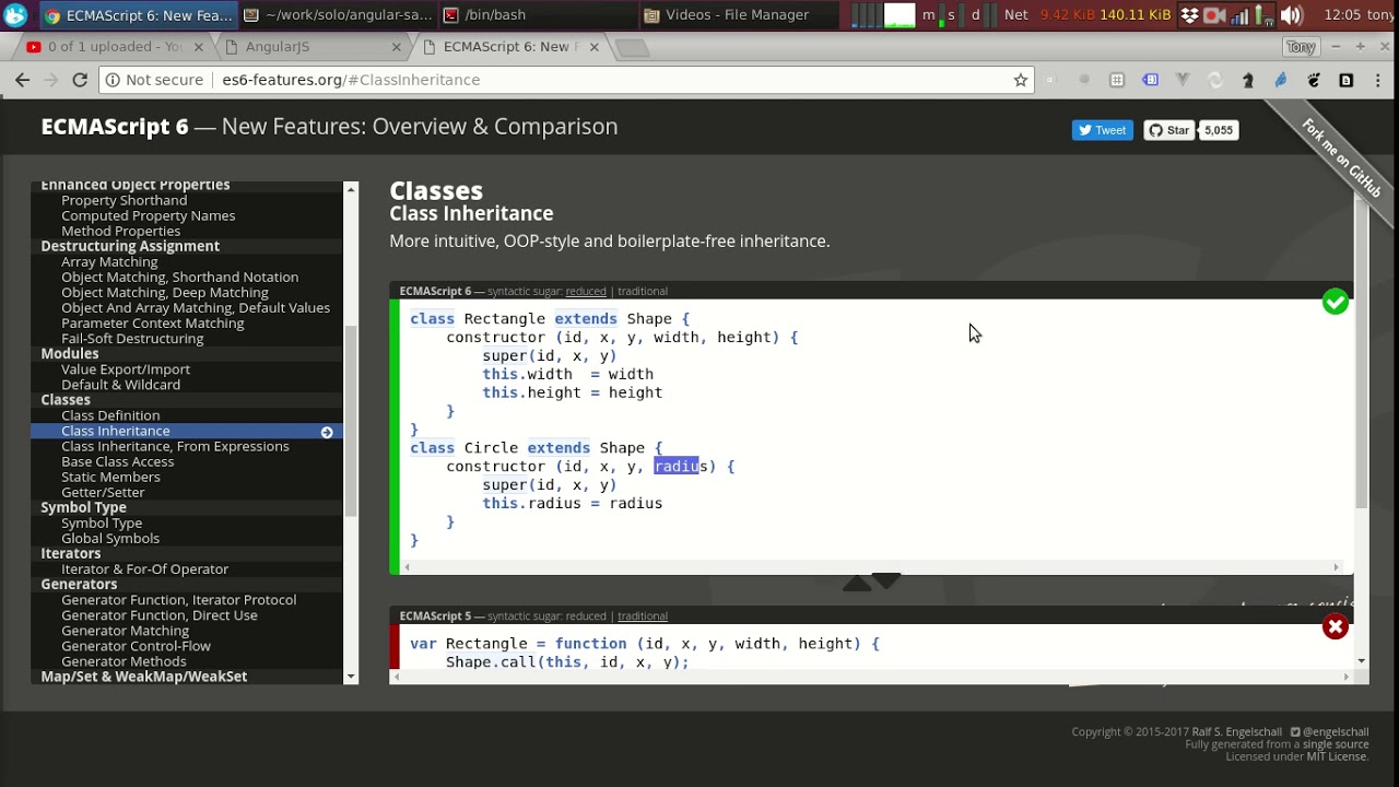 ecma6 - classes - YouTube