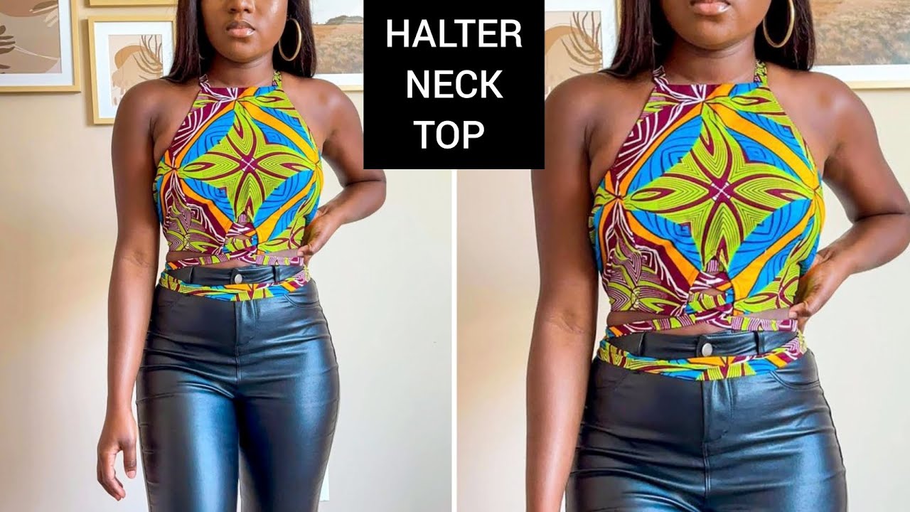 How to cut and sew Halter Neck Top //#beginnerfriendly #sewinghacks # ...