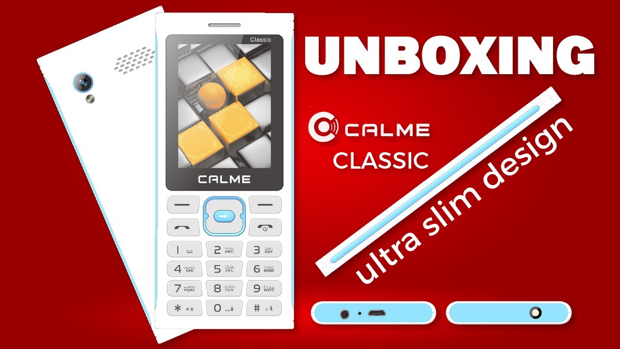Calme Mobile Classic unboxing & review ultra slim mobile 2.4" LCD - YouTube