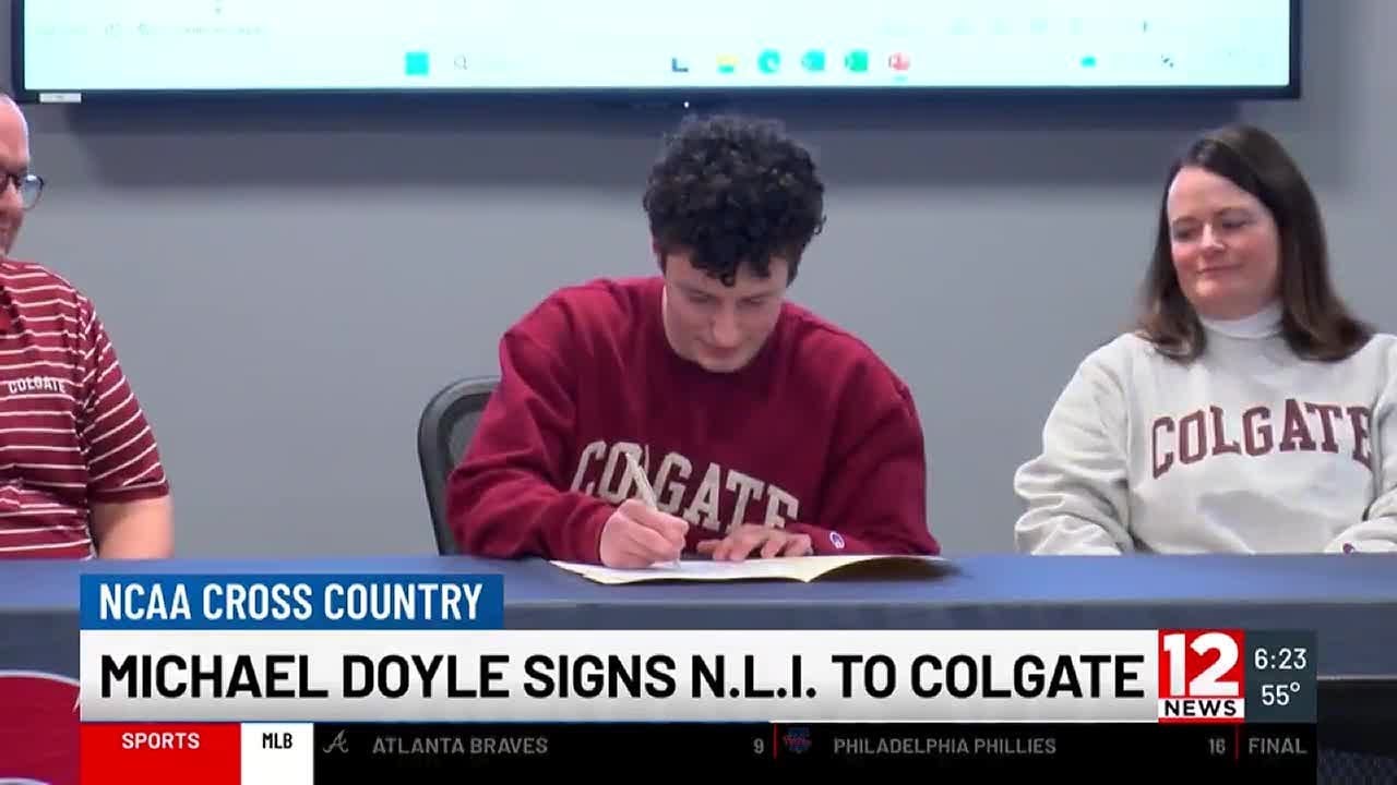 Warriors’ Michael Doyle signs N.L.I. to attend Colgate University - YouTube