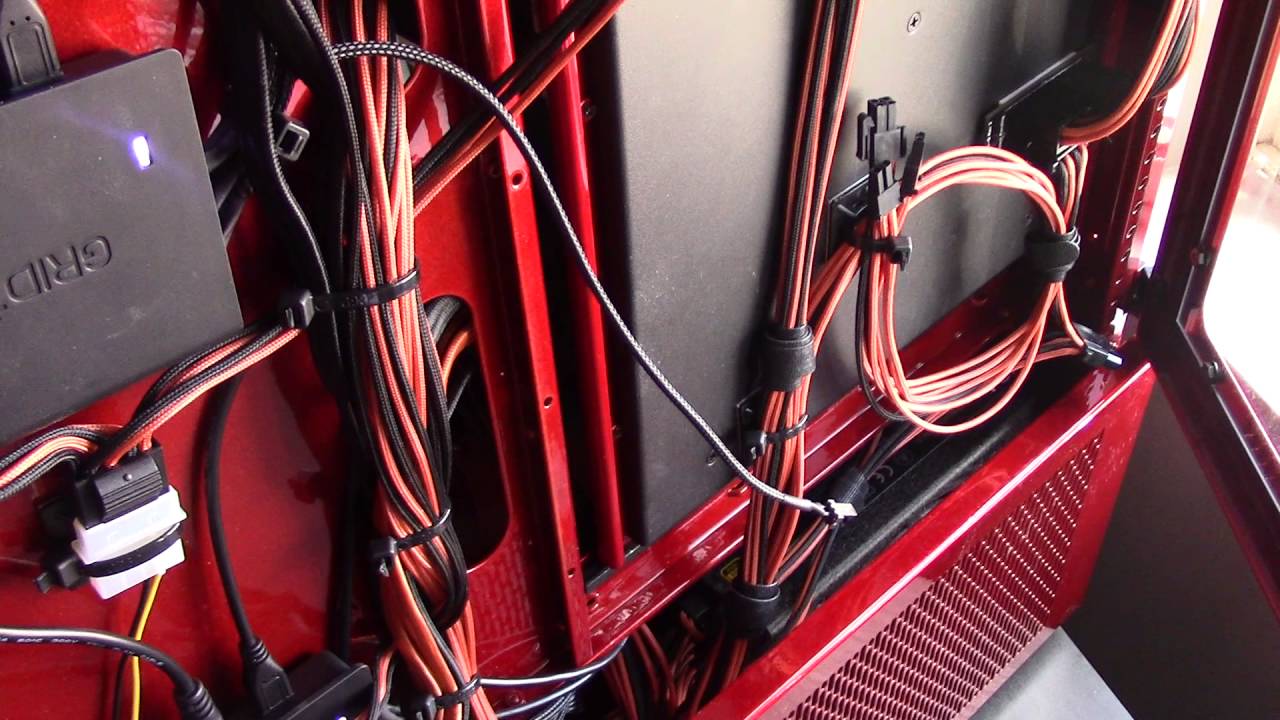 CaseLabs STH10 custom powder coated cable management - YouTube