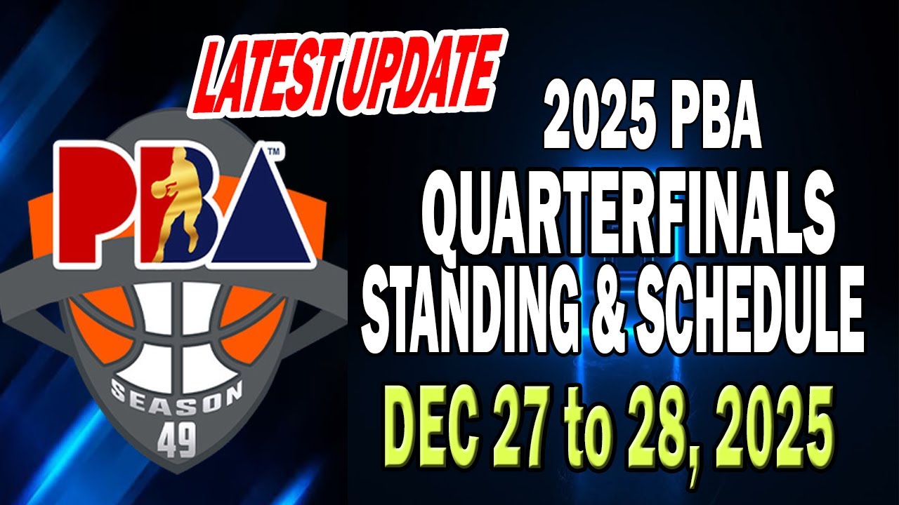 PBA Quarterfinals Schedule | Playoffs 2025 and Standing 2025 - YouTube