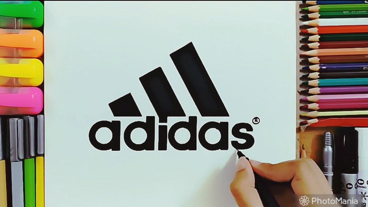 How to Draw the Adidas Logo - Rabia Drawing Art - YouTube