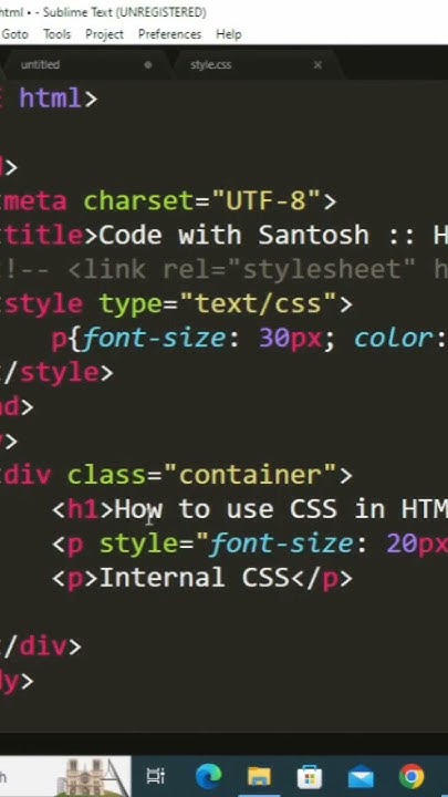External Css Htmltutorial Html Css Css3 Shorts Shortsyoutube Externalcss Youtube