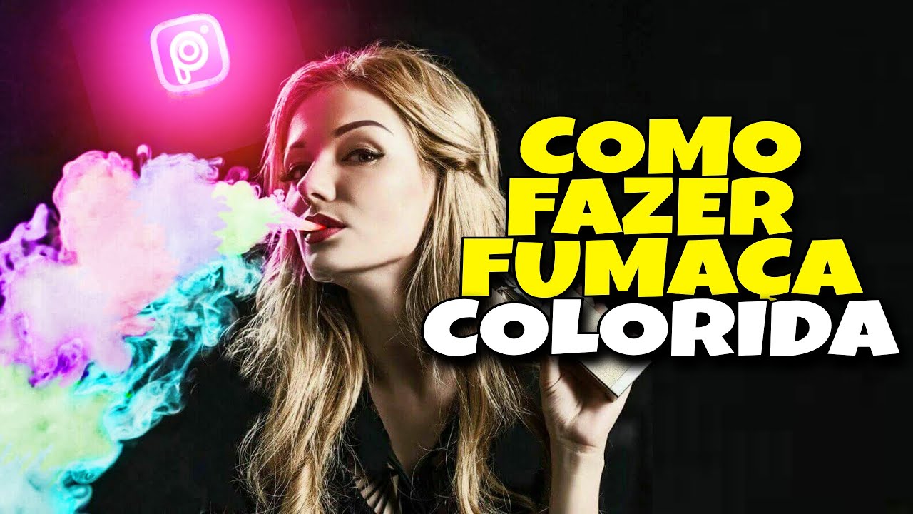 Como fazer fumaça colorida no picsart | Rápido em fotos | Tutorial de ...