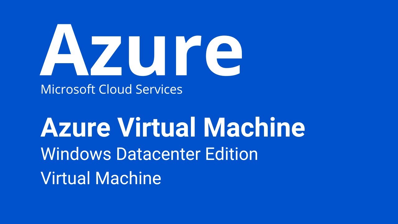Azure - Install Windows Server Datacenter Edition VM in the Azure - YouTube