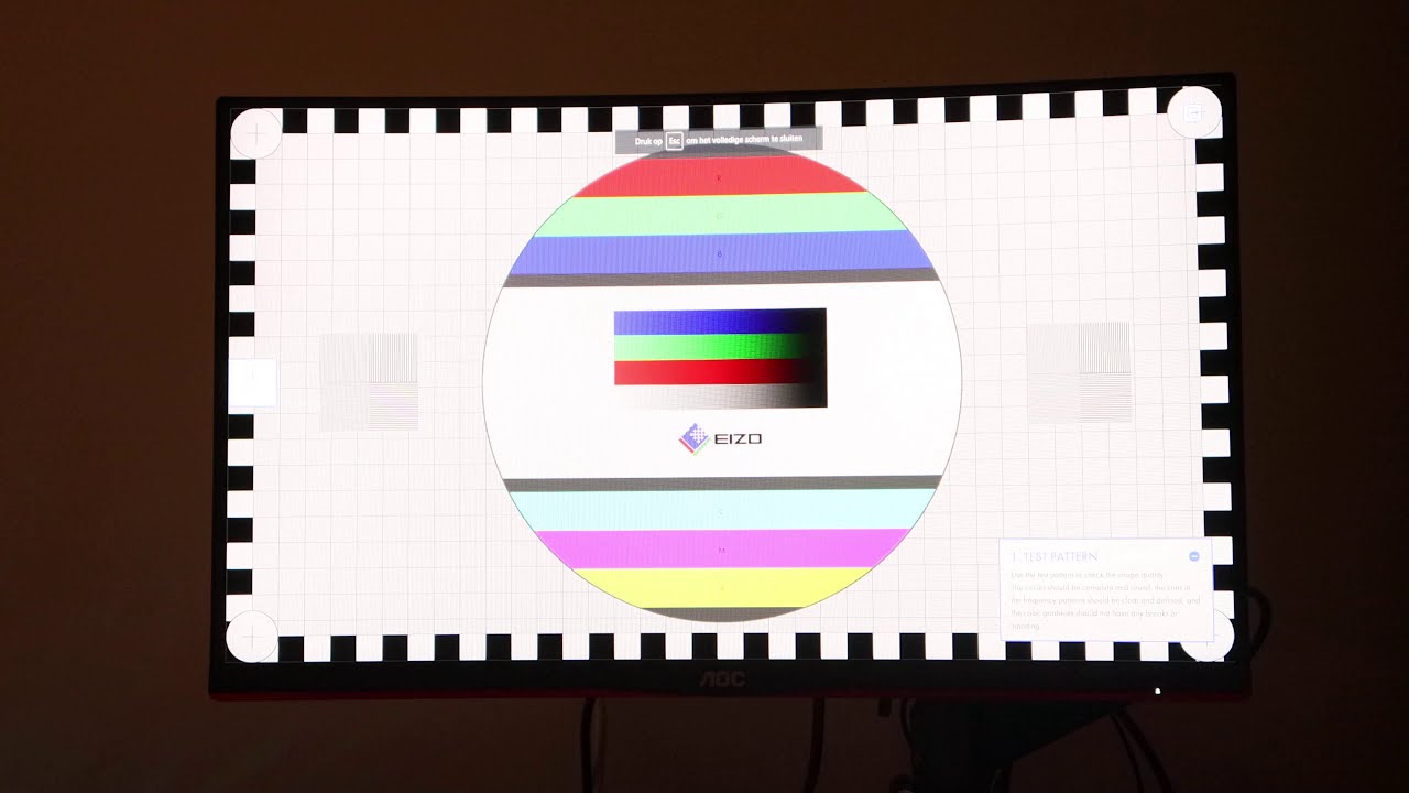 AOC C24G2U / BK 165 hertz gaming monitor in the EZIO monitor test - YouTube