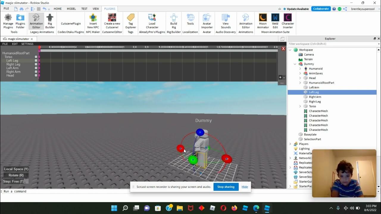 how to make a anmation in roblox studio 2022 working - YouTube