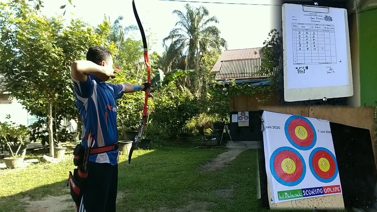 Barebow Jarak 10 Meter - Ied Mubarok Scoring Online 2020 - YouTube