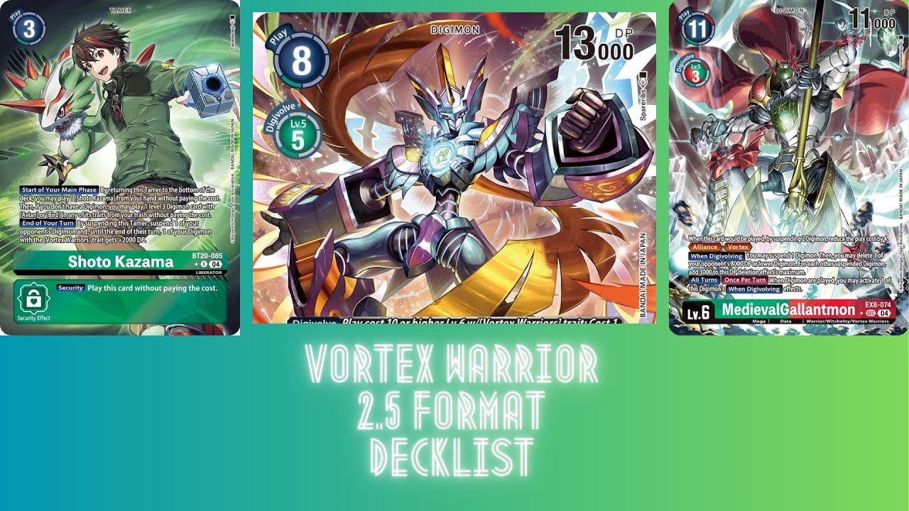 Cast Off! It's Time To Soar To Higher Heights! Digimon TCG Vortex Warrior 2 5 Deck Profile - YouTube