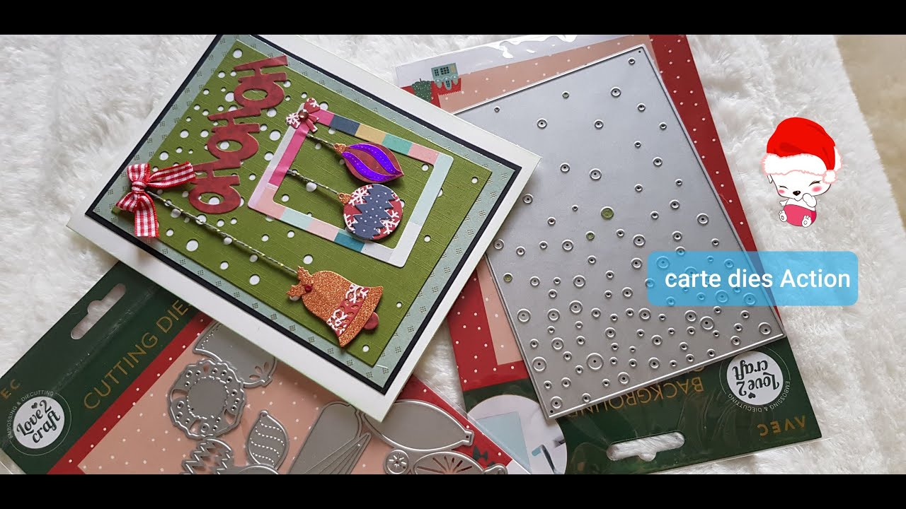 idée Carte Noël ( Dies ACTION ) Christmas card 🎄🎄🎄🎄 - YouTube