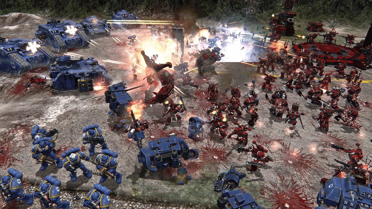 MEGA MASSIVE BATTLE: Ultramarines vs Chaos! - Warhammer 40K: Dawn of ...
