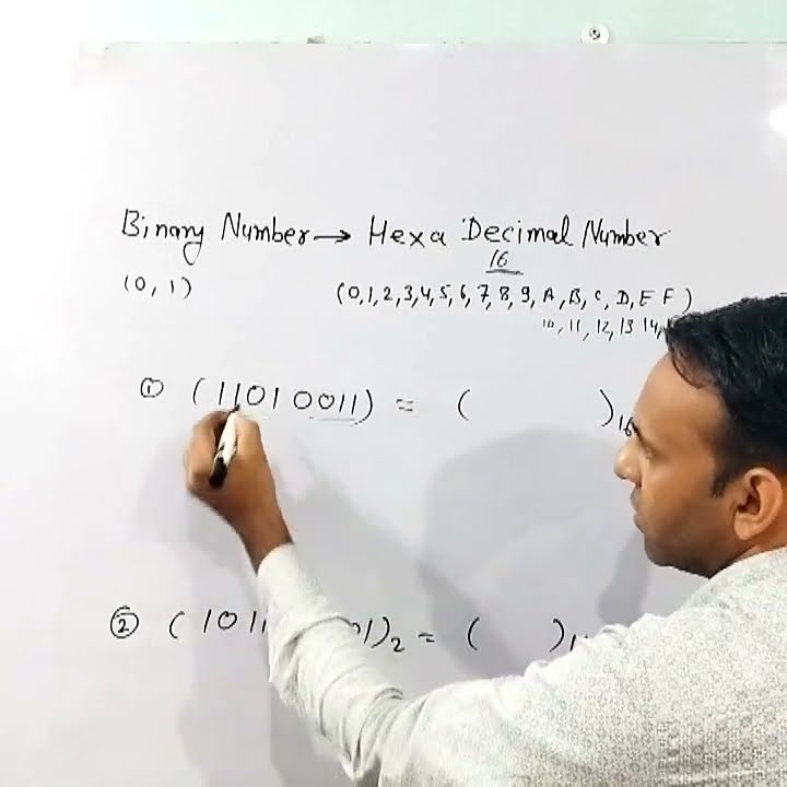 (बाइनरी संख्या को हेक्सा डेसीमाल संख्या में बदलना) / (convert binary ...