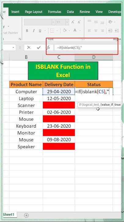 Day 13/100 | ISBLANK Function in Excel | Excel Function | #youtubeshorts #shorts #excelfunctions ...