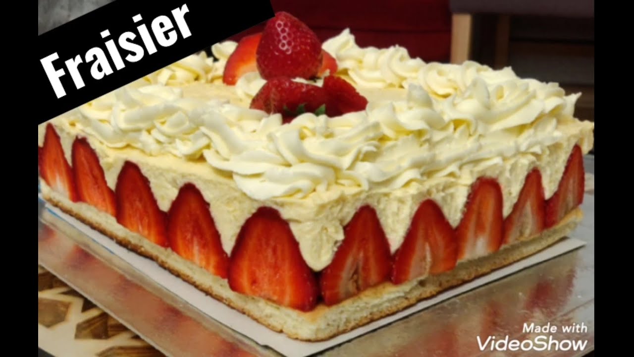 Fraisier facile et léger - YouTube