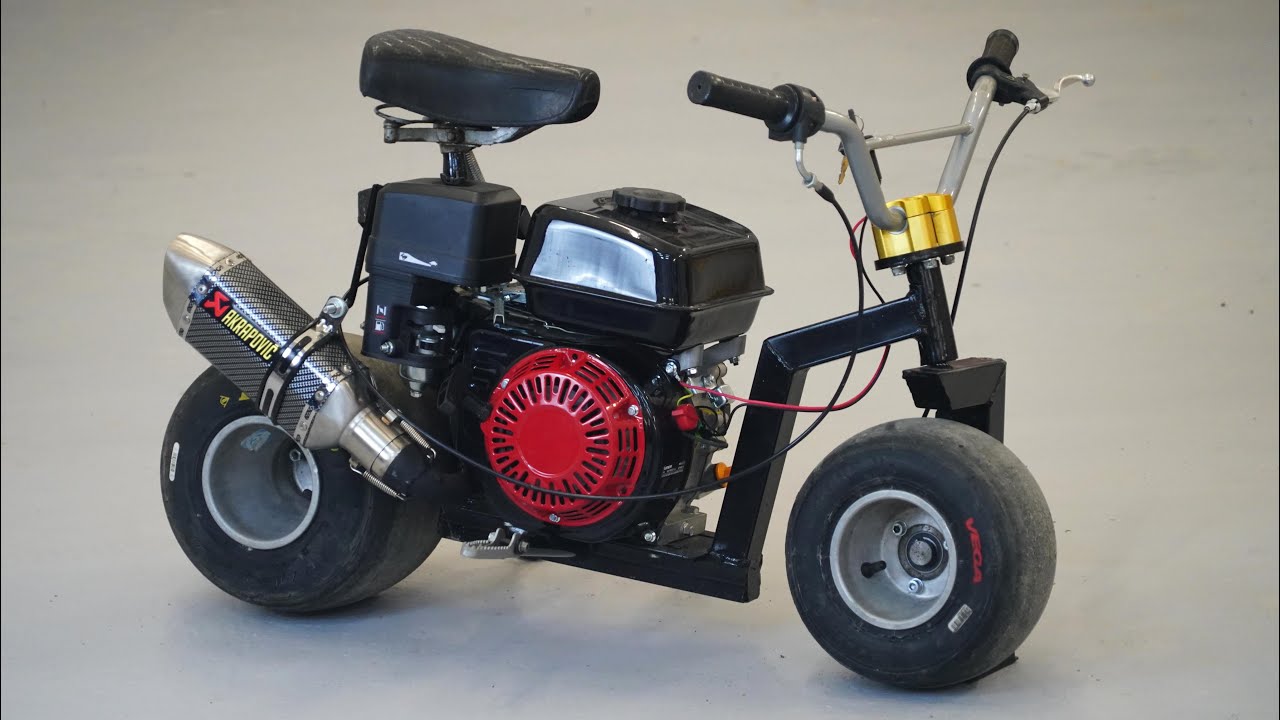Homemade 200cc Mini MOTORCYCLE of GOKART TIRES !? - YouTube