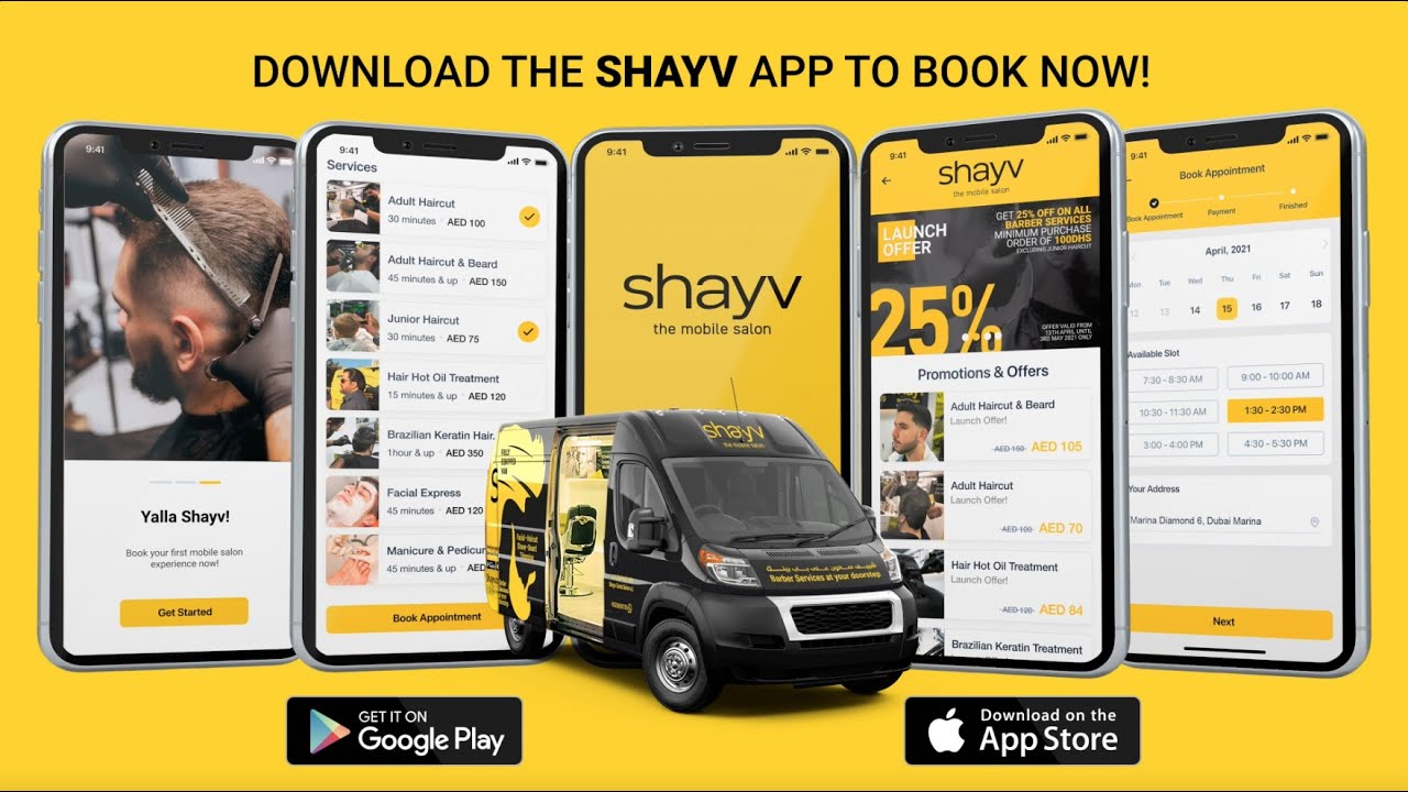 Download the Shayv App to Book Now - YouTube