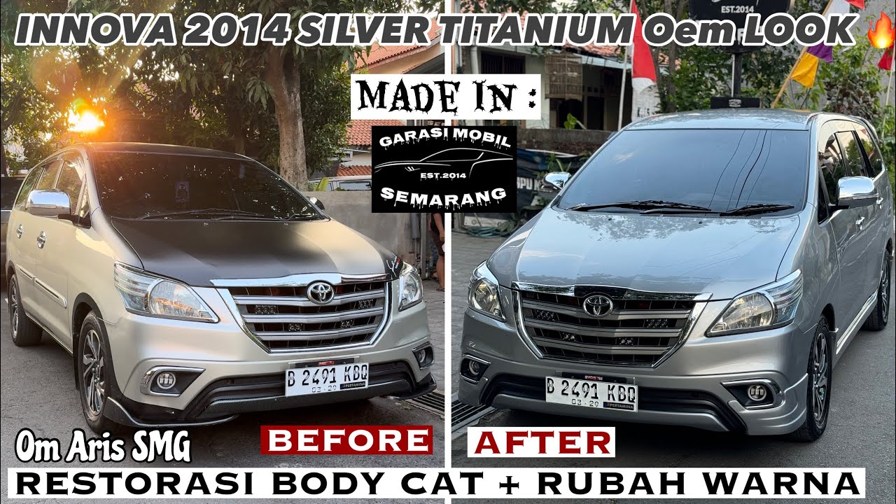 INNOVA 2014 CAT Full body rubah Silver titanium Om Aris SMG #modifikasi ...