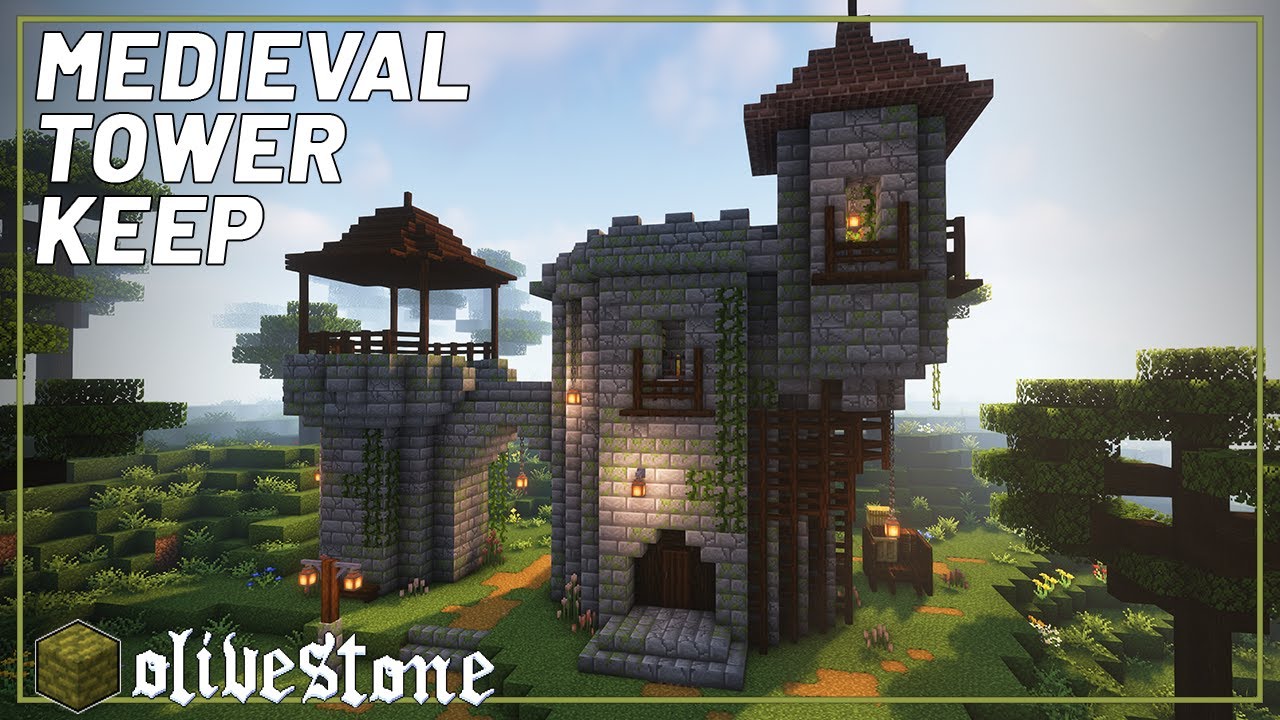 Medieval Tower & Keep | ASMR tutorial build - YouTube