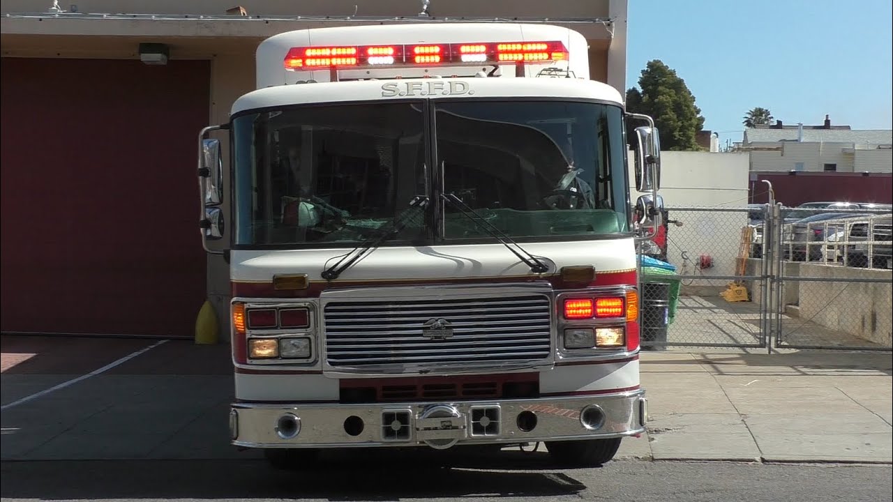 San Francisco Fire Dept. Rescue 2 (Reserve) Responding - YouTube