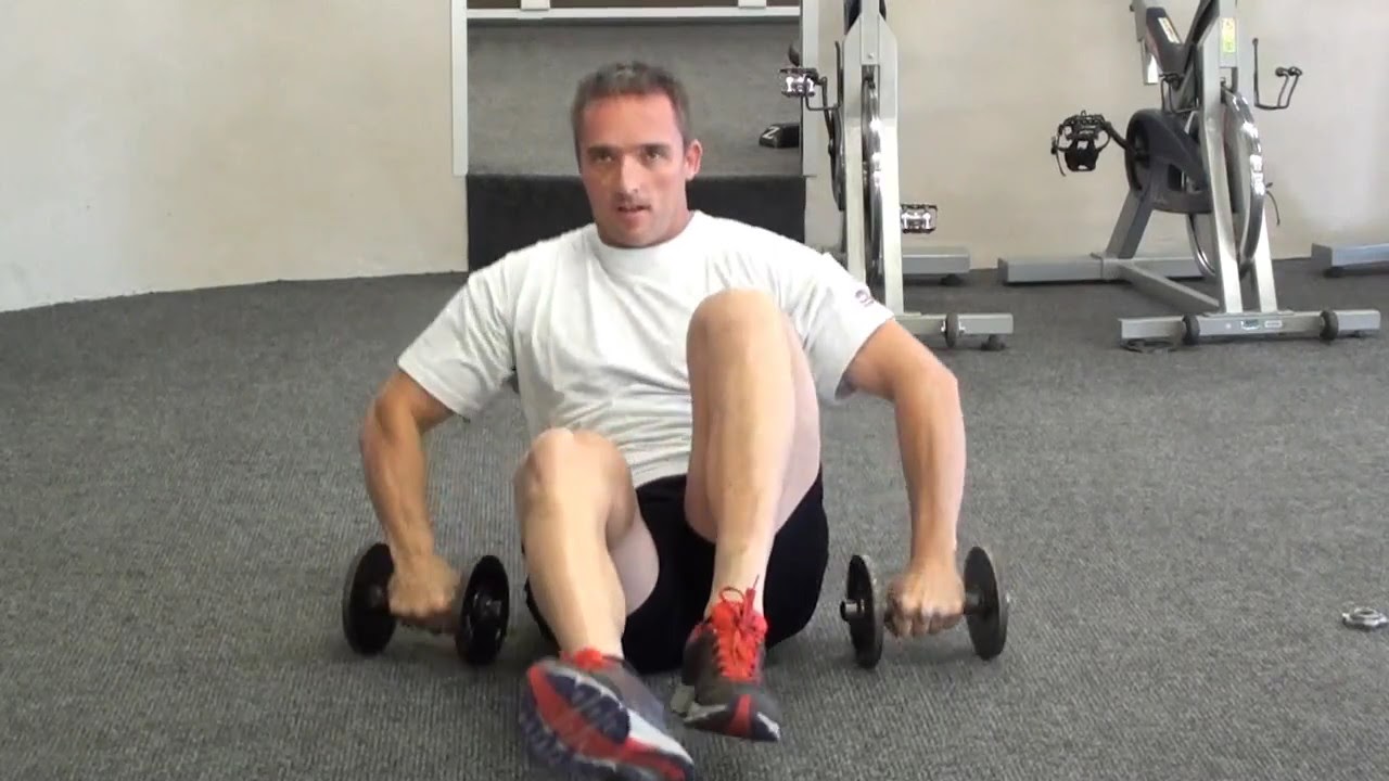 Perfect Pulse Alternating Dumbell Chest Press with Knee Tuck - YouTube