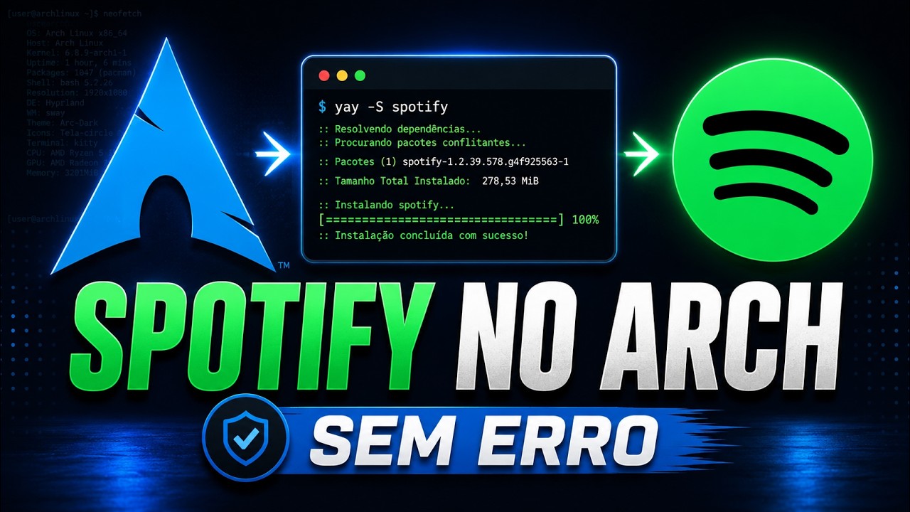 ARCH LINUX: COMO INSTALAR SPOTIFY | VIA TERMINAL - YouTube