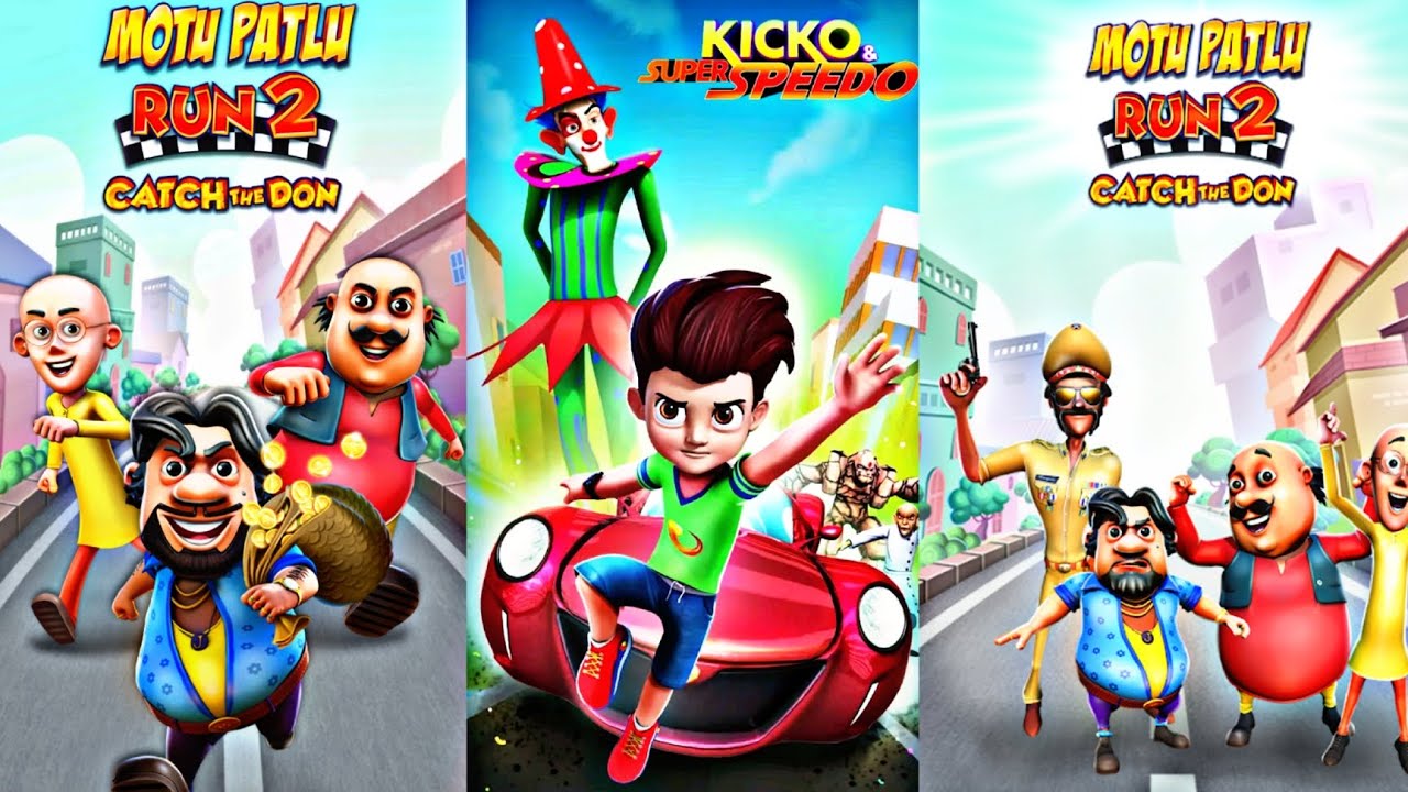 Motu Patlu Run 2 Gameplay | Kicko And Super Speedo Mobile Game | Motu ...