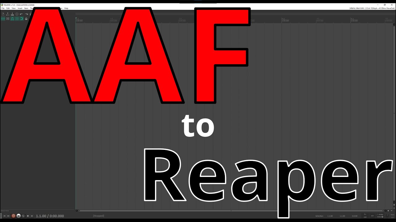 How to import AAF file to Reaper for free - YouTube