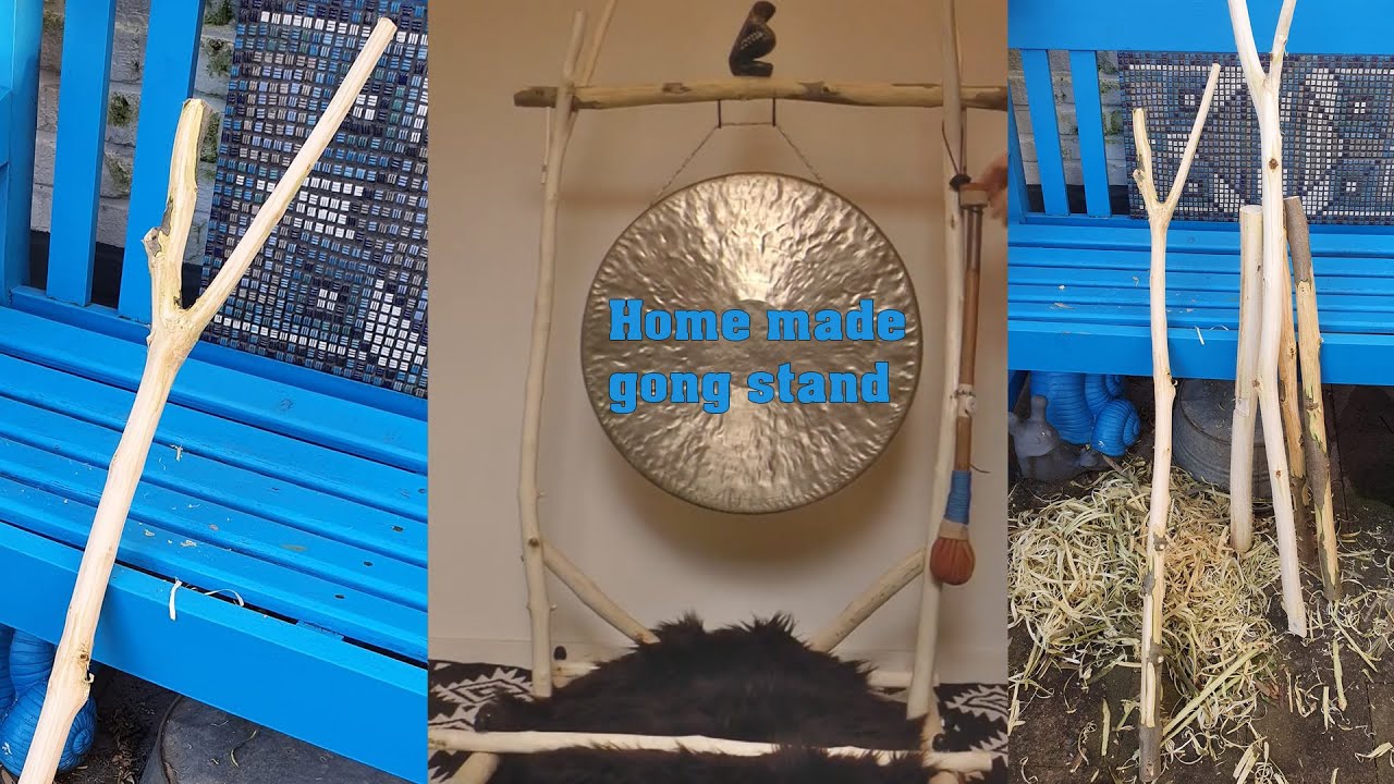 Gong stand woodworking - YouTube