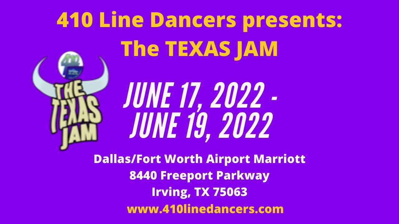 🎶 Register for Texas Jam 2022 by 410 Line Dancers, Dallas TX 🎤 - YouTube