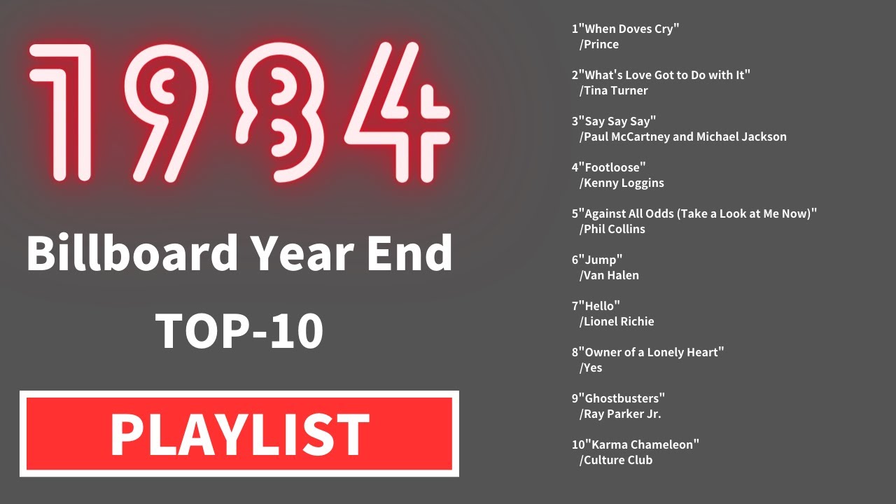 【1984】Billboard Year EndTop10 Greatest Hits Best Oldies Songs Of 1980s ...