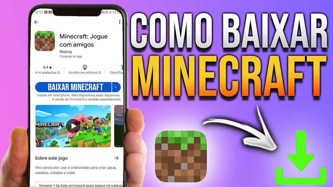 COMO BAIXAR MINECRAFT NO CELULAR (2025) - YouTube
