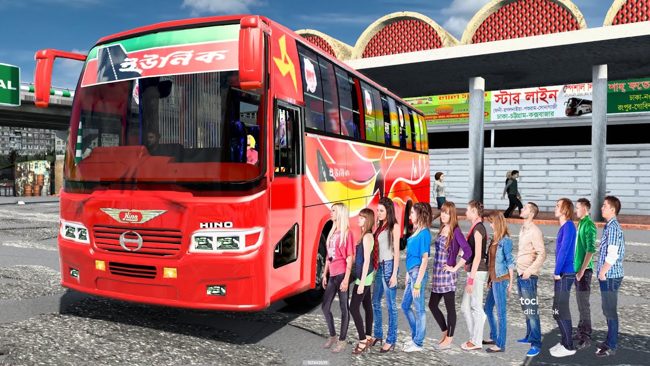 #routerequest by sajibbdnetro DHAKA - SYLHET UNIQUE PARIBAHAN HINO AK1J ...