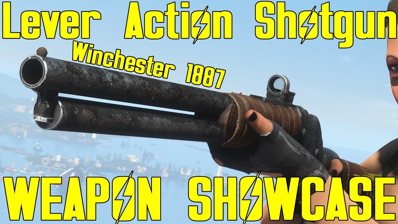 Fallout 4: Lever Action Shotgun - Winchester 1887 - Weapon Mod Showcase ...