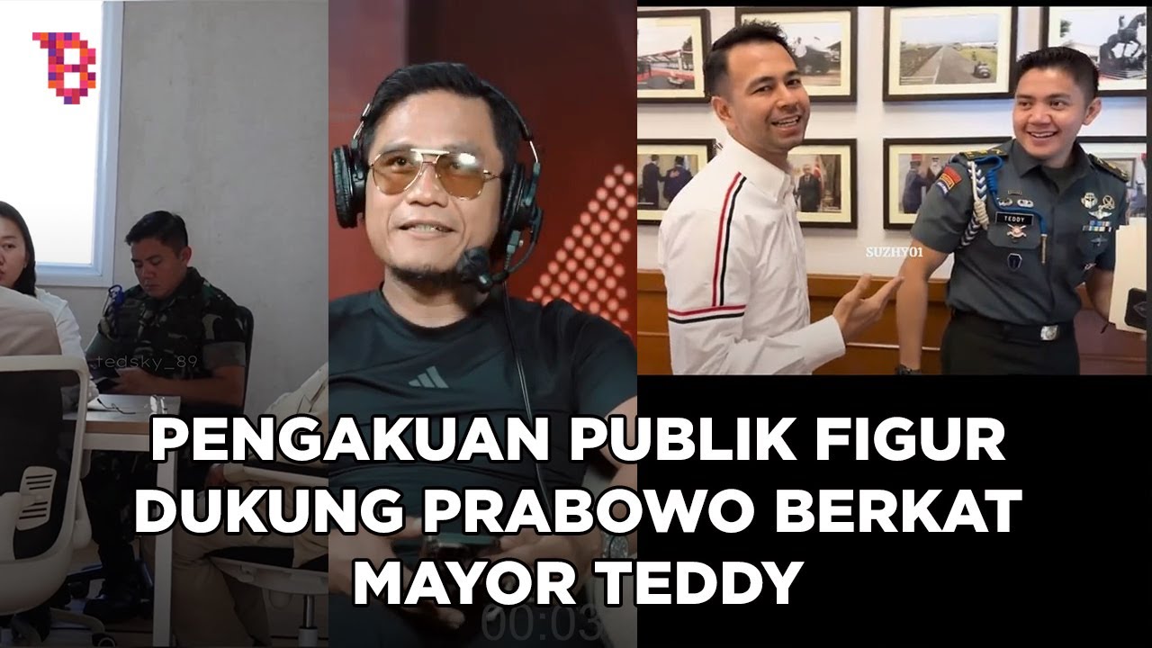 Pengakuan publik figur dukung Prabowo berkat jasa Mayor Teddy, ada Raffi Ahmad hingga Gus Miftah ...