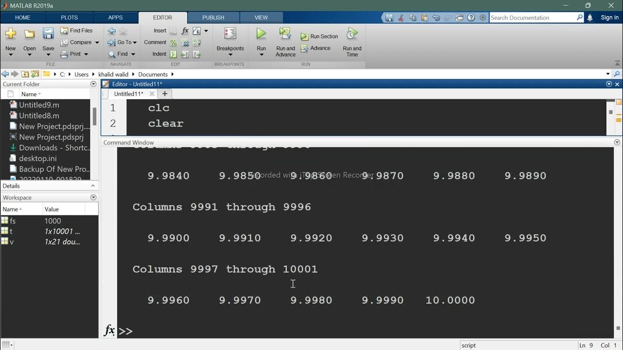 colon operator & matrix operation || الدرس [ 4 ] || سلسلة اساسيات ماتلاب Matlab - YouTube