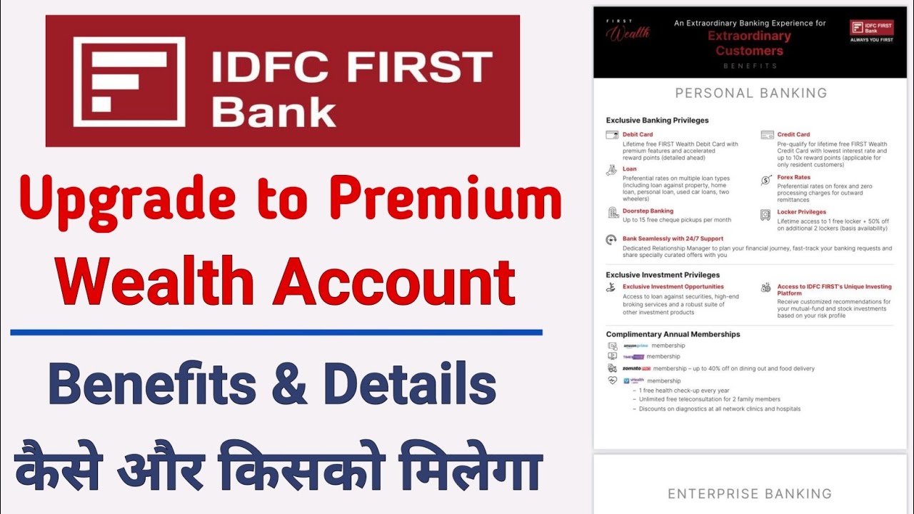 idfc first bank wealth account | how to update idfc first bank wealth ...