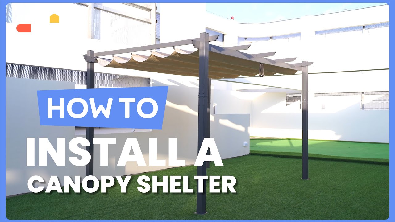How to Install the Outdoor Aluminum Retractable Pergola Canopy Shelter ...