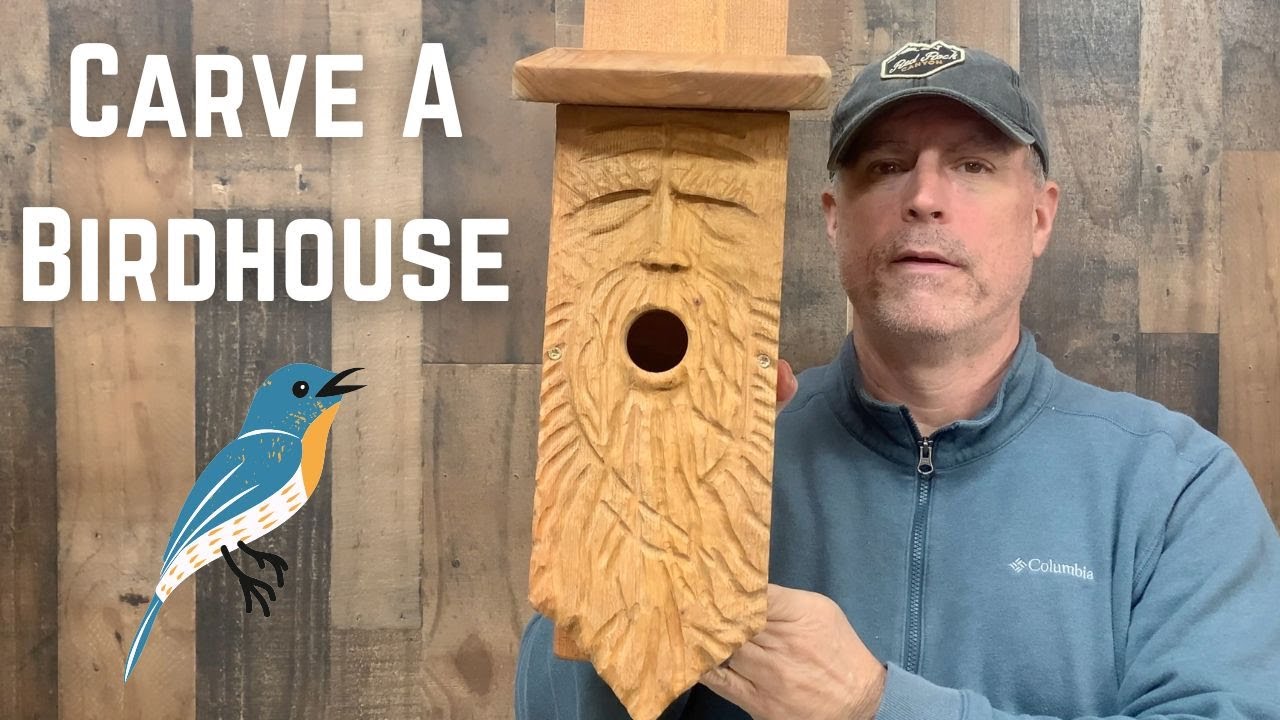 Power Carved Birdhouse | How to Make a Wood Spirit Birdhouse - YouTube