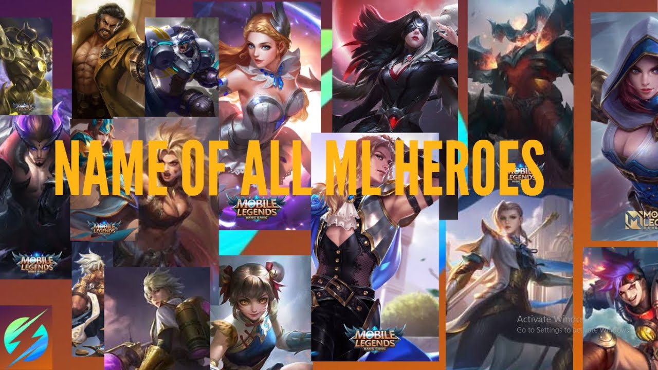 NAME OF ALL MOBILE LEGENDS HEROES PART 2 | CREATIVE KARTIKEY | MOBILE ...