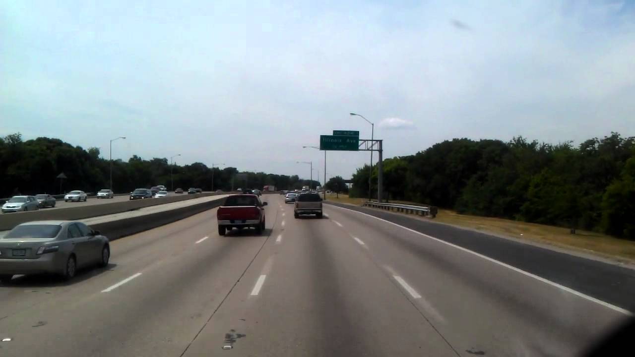 Interstate 35 South as we roll through downrtown Dallas, Texas - YouTube