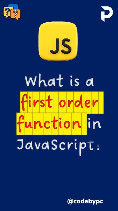 What is a first order function in JavaScript? #coding #javascript #shorts - YouTube