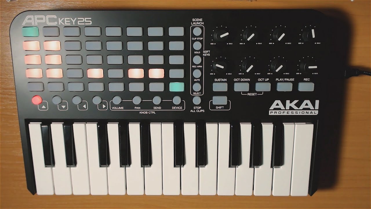 Playing around in Ableton with Akai APC Key 25 - YouTube