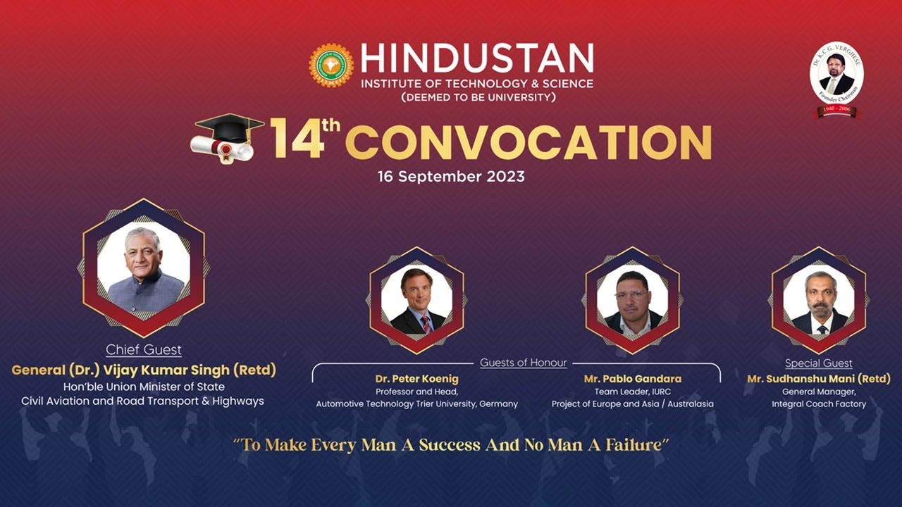 14th Convocation | Hindustan University | Session-1 - YouTube