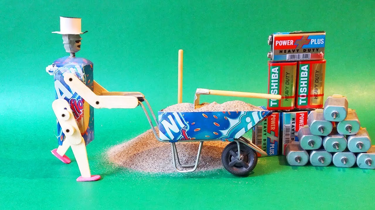 Making A Mini Robot Builder At Home | DIY Amazing Robot With DC Motor ...