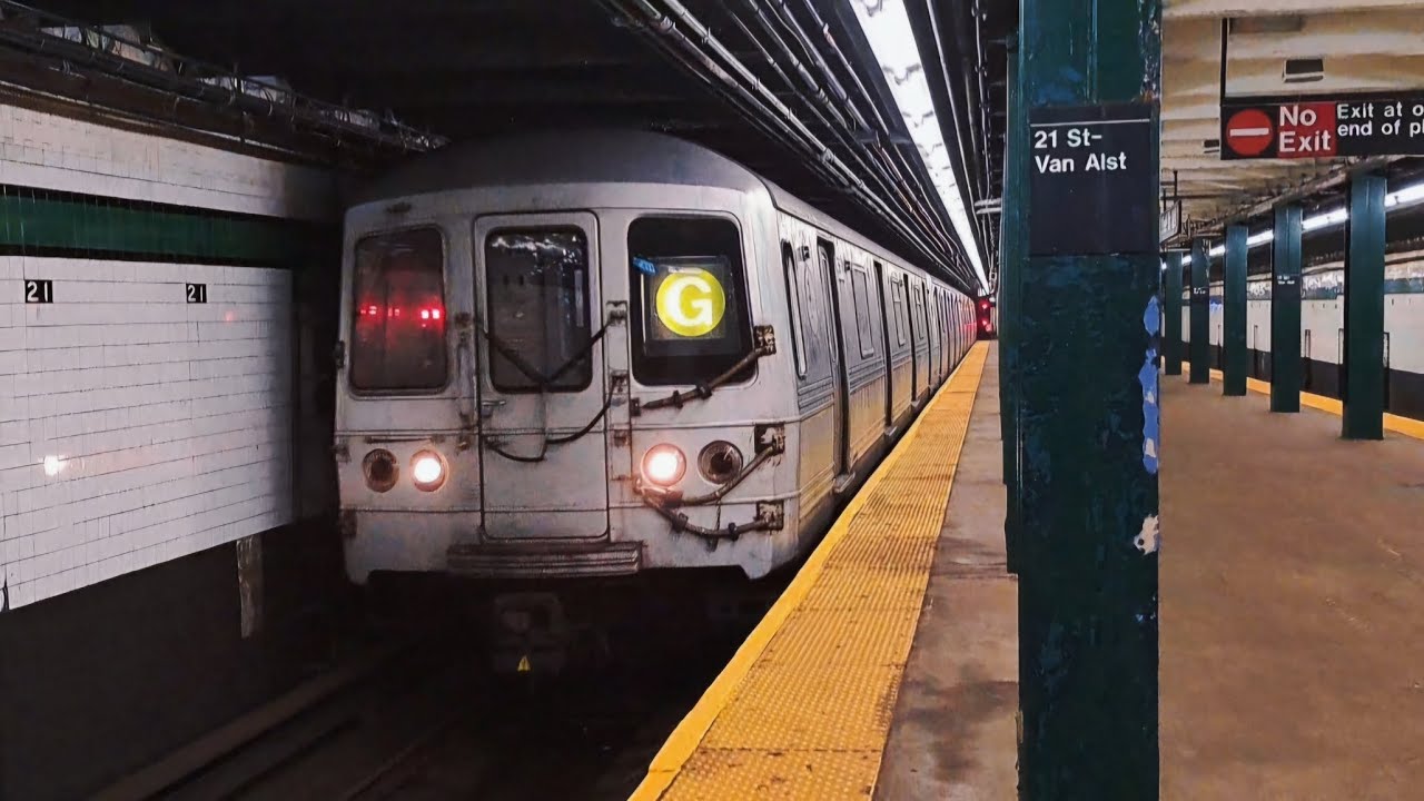 R46, R68 & R68A (G) Train Action @ 21st Street - Van Alst - YouTube