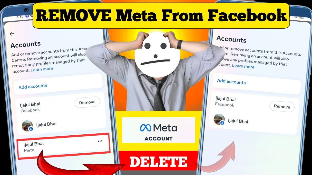 How to Remove Meta Account Facebook |Facebook se Meta Account remove ...