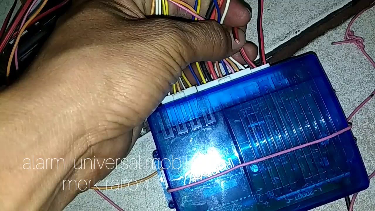 Alarm mobil universal merk RAITON - YouTube